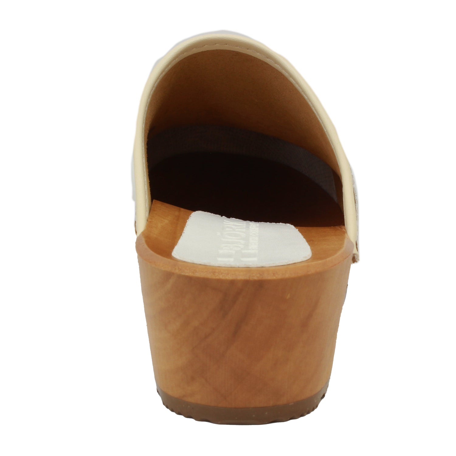 Maja Wood Open Back Tooled Natural Leather Clogs – BJORK Swedish Comfort