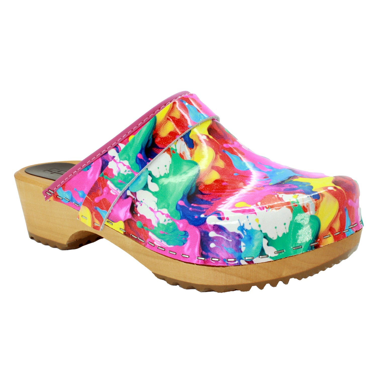 Maja Wood Splat Leather Clogs – BJORK Swedish Comfort