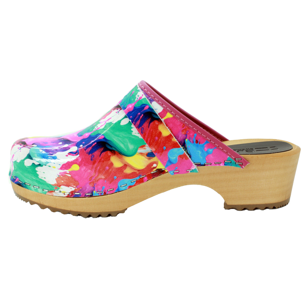 Maja Wood Splat Leather Clogs – BJORK Swedish Comfort