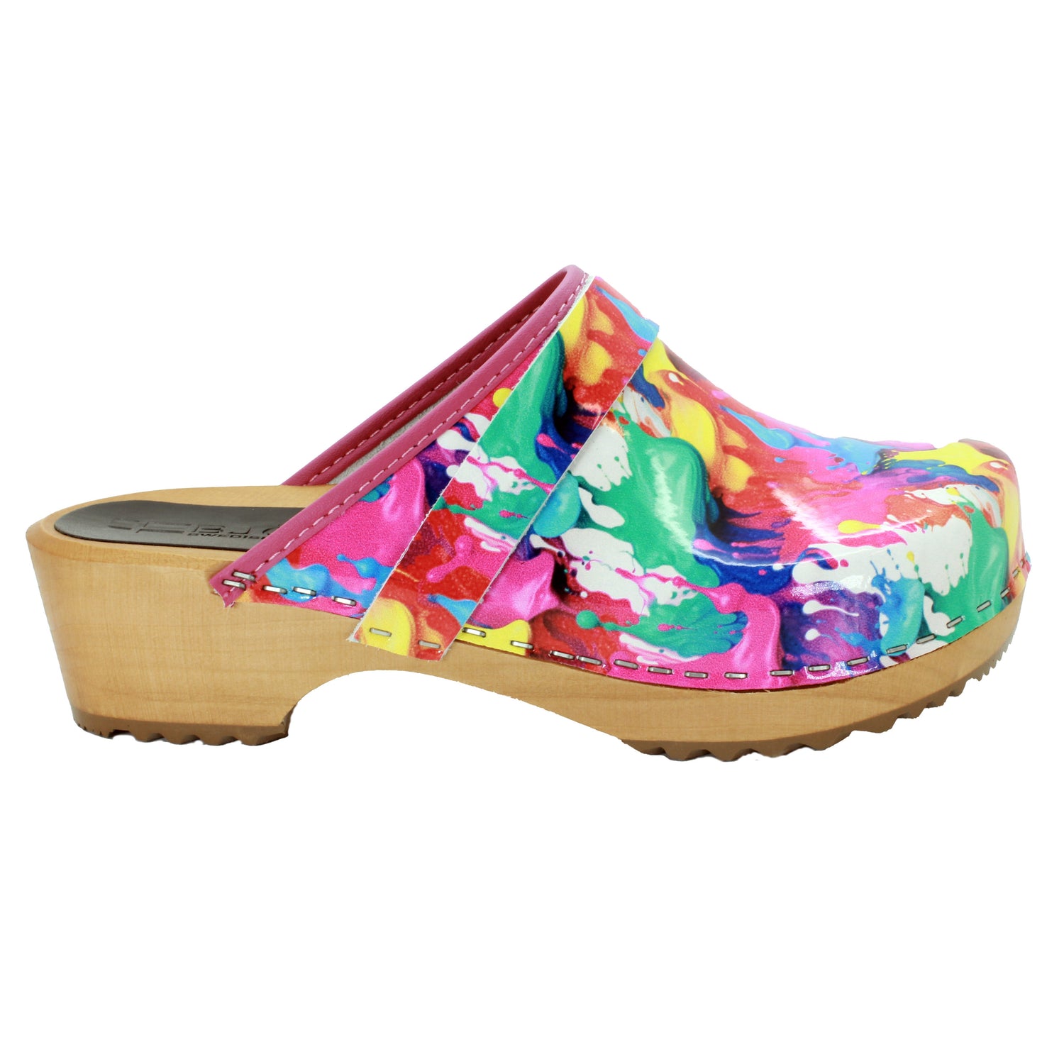 Maja Wood Splat Leather Clogs – BJORK Swedish Comfort