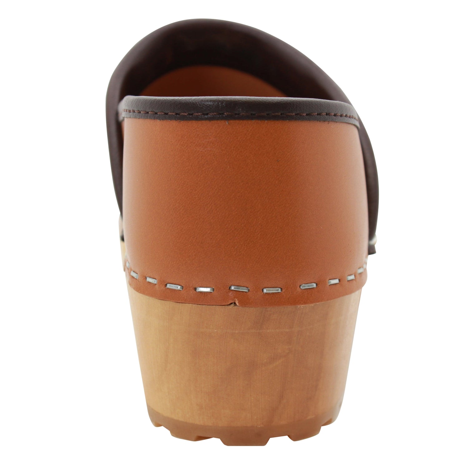 Tindra Wood Closed Back Grip Caramel Veg Tan Leather Clogs – BJORK ...