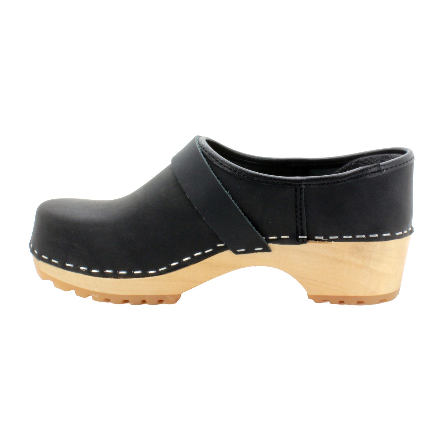 Tilda Wood Classic Closed Back Leather Clogs – BJORK Swedish Comfort