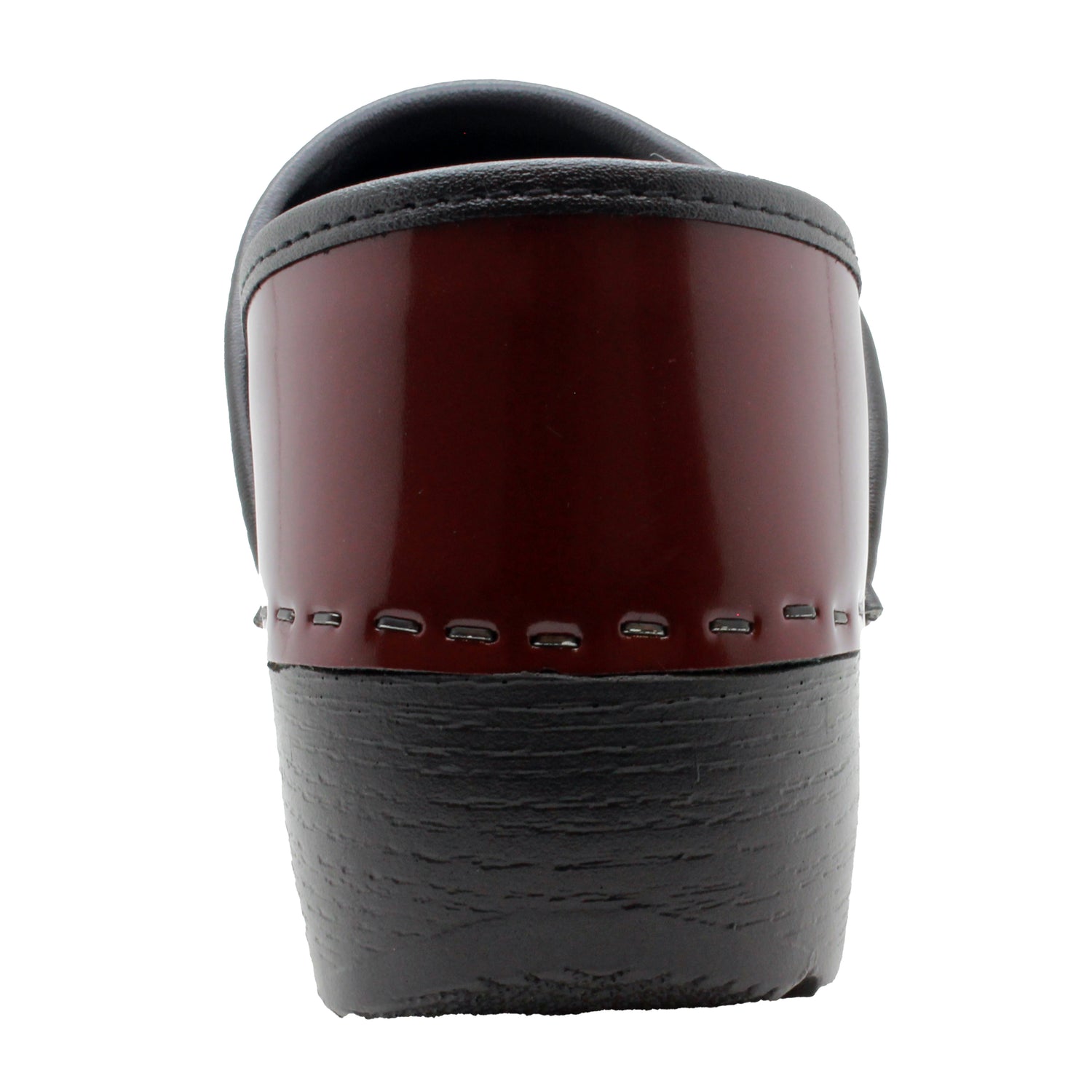 Women's Swedish Professional Maroon Patent Leather Clogs – BJORK ...