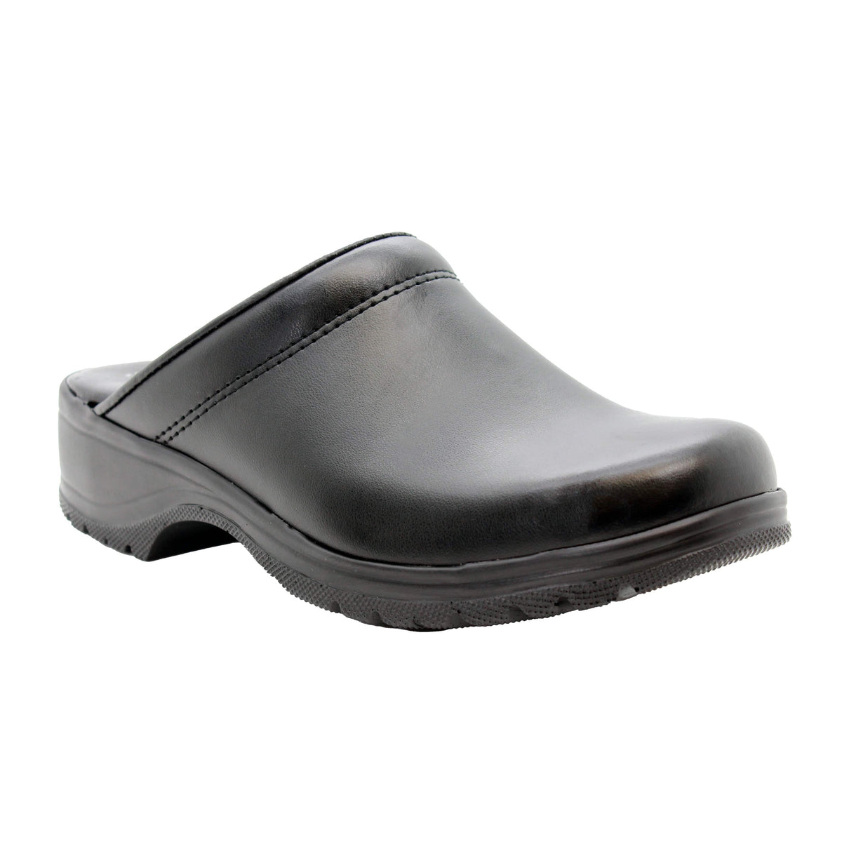 Flex Pro Open Back Black Leather Clogs – BJORK Swedish Comfort