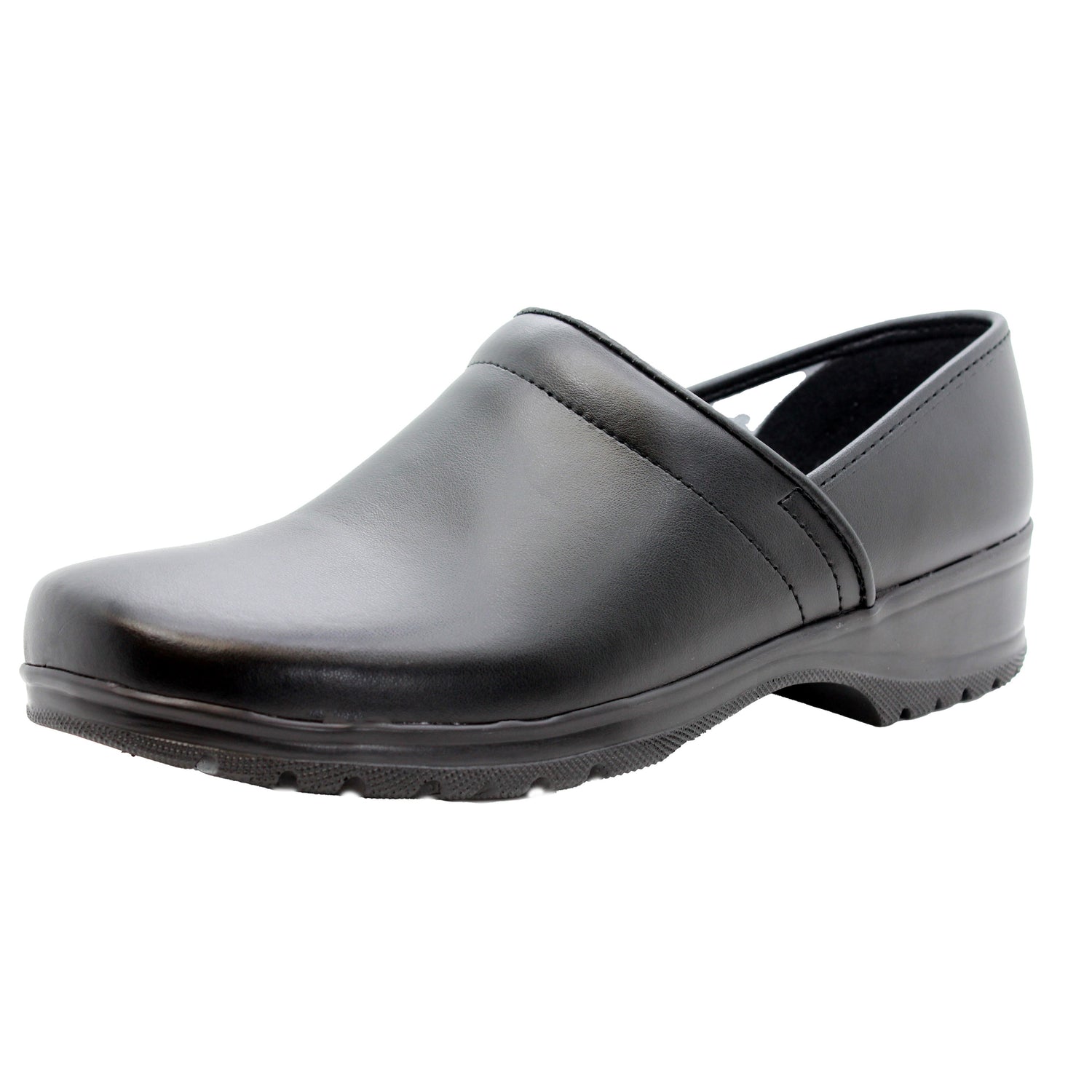 Men's Flex Pro Closed Back Black Leather Clogs – BJORK Swedish Comfort