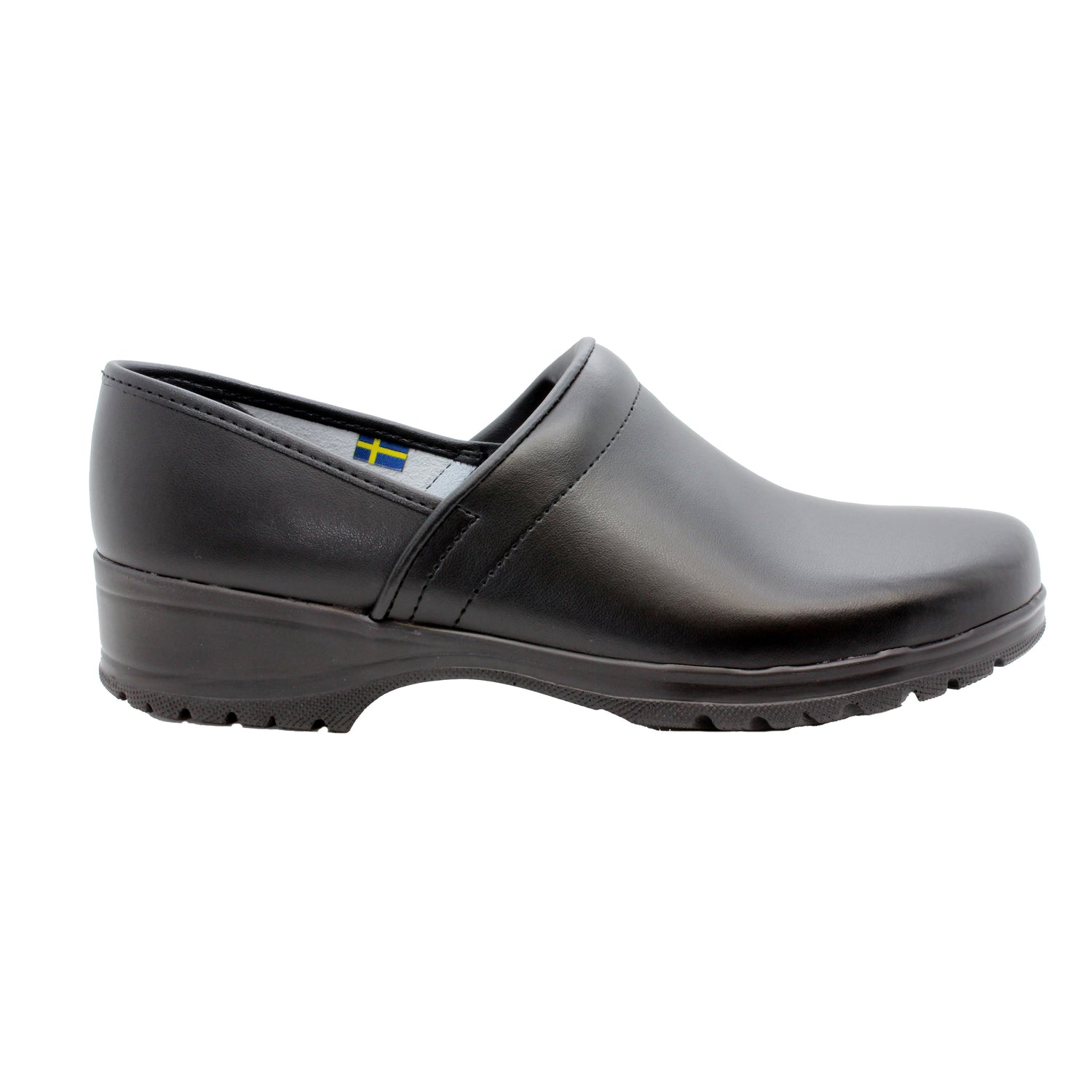 Men's Flex Pro Closed Back Black Leather Clogs – BJORK Swedish Comfort