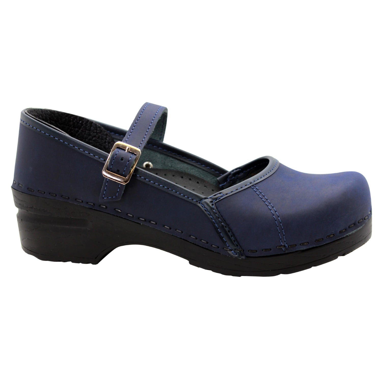 MARCELLA Mary Jane Navy Oiled Leather Clogs – BJORK Swedish Comfort