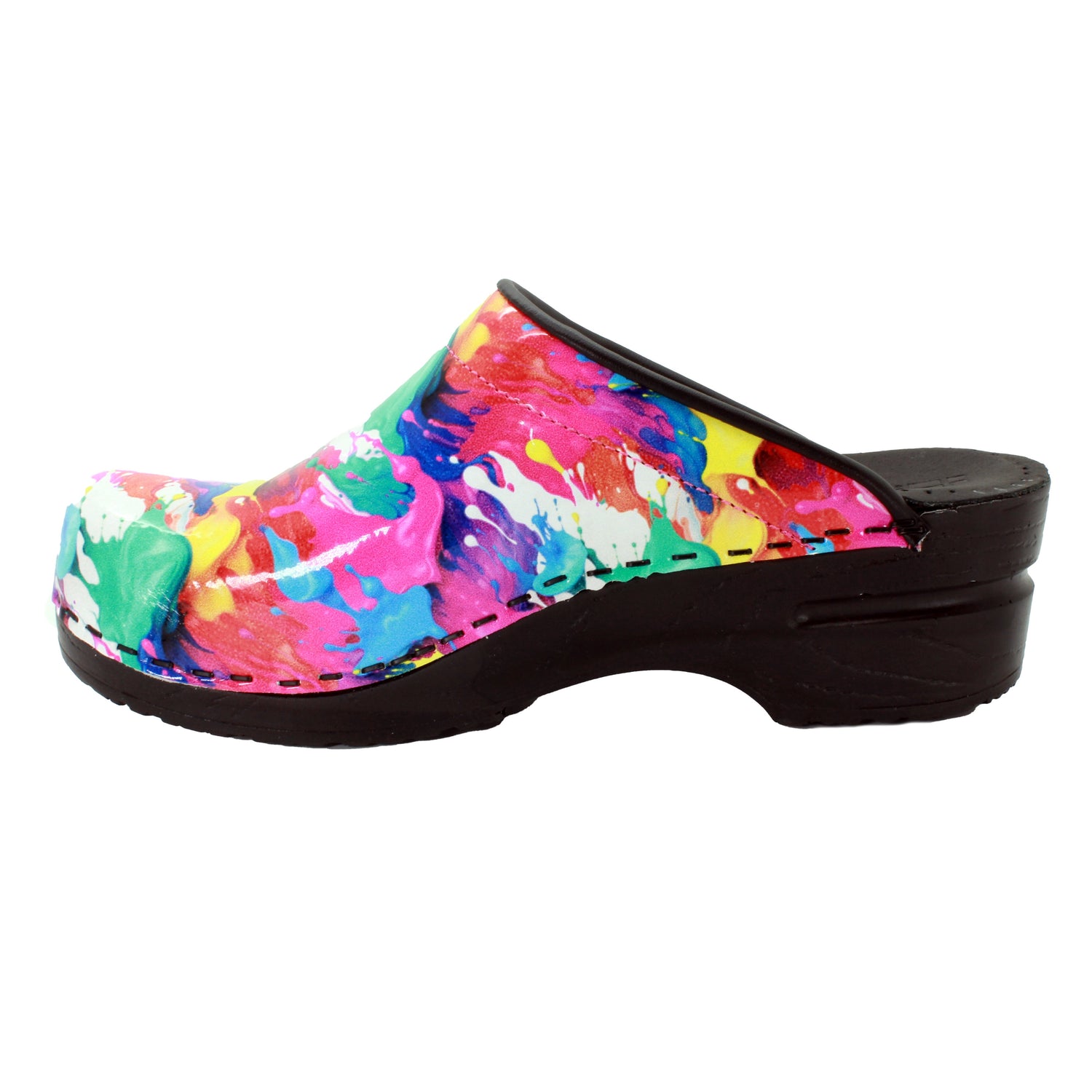 Splat Open Back Pro Leather Clogs – BJORK Swedish Comfort