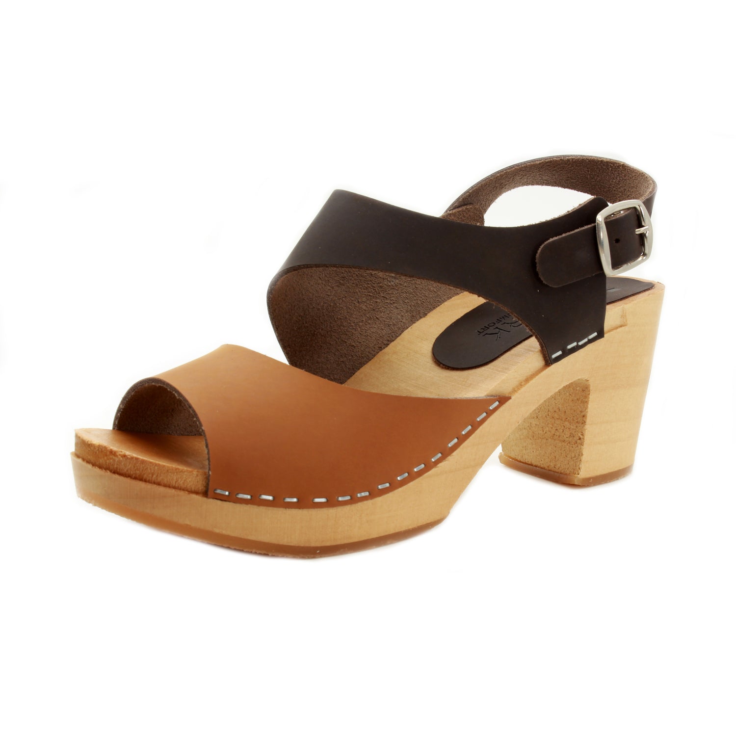 MARIE Swedish Wood Clog Sandals in Black Leather – BJORK Swedish Comfort