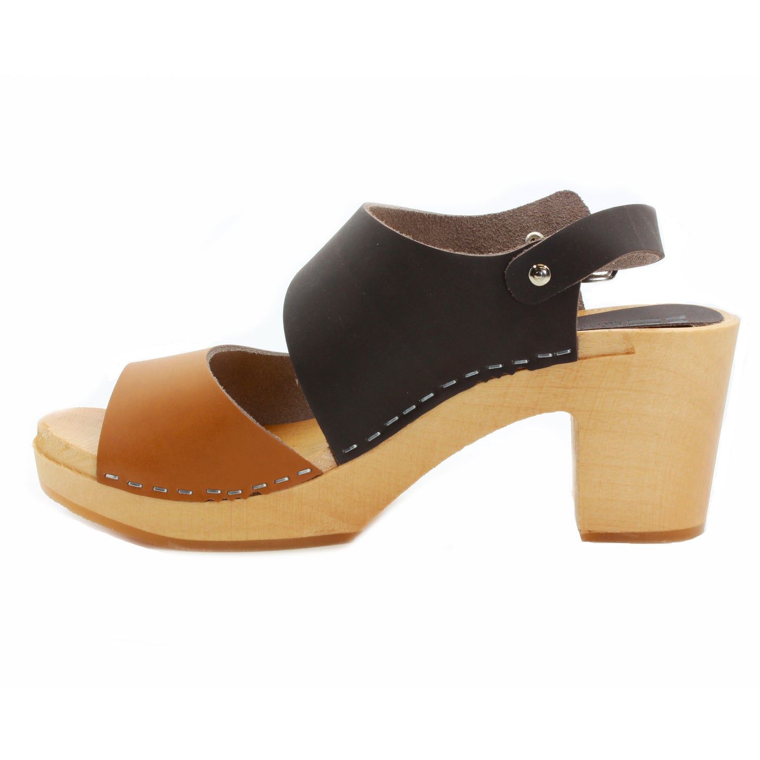 MARIE Swedish Wood Clog Sandals in Black Leather – BJORK Swedish Comfort