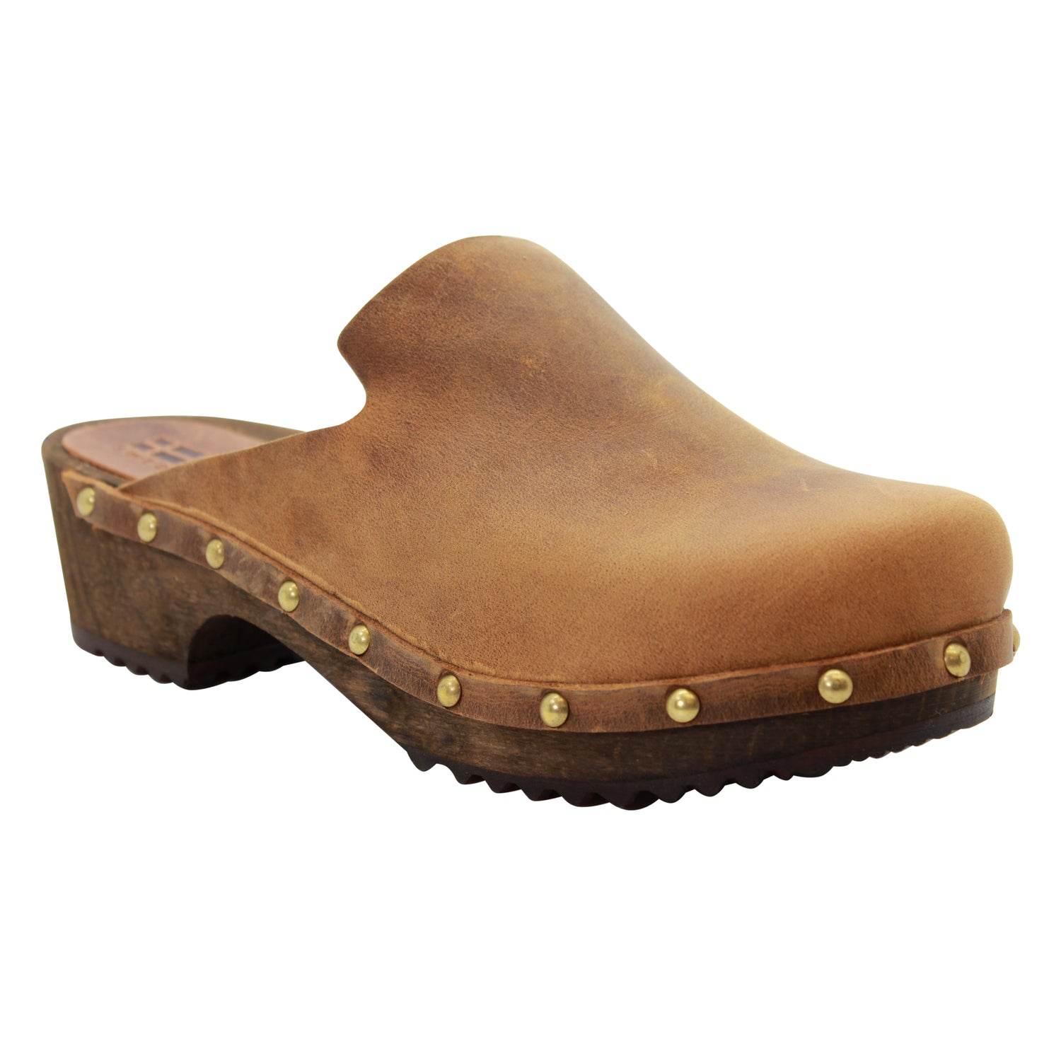 Elin Wood Open Back Full Grain Oiled Leather Clogs – BJORK Swedish Comfort
