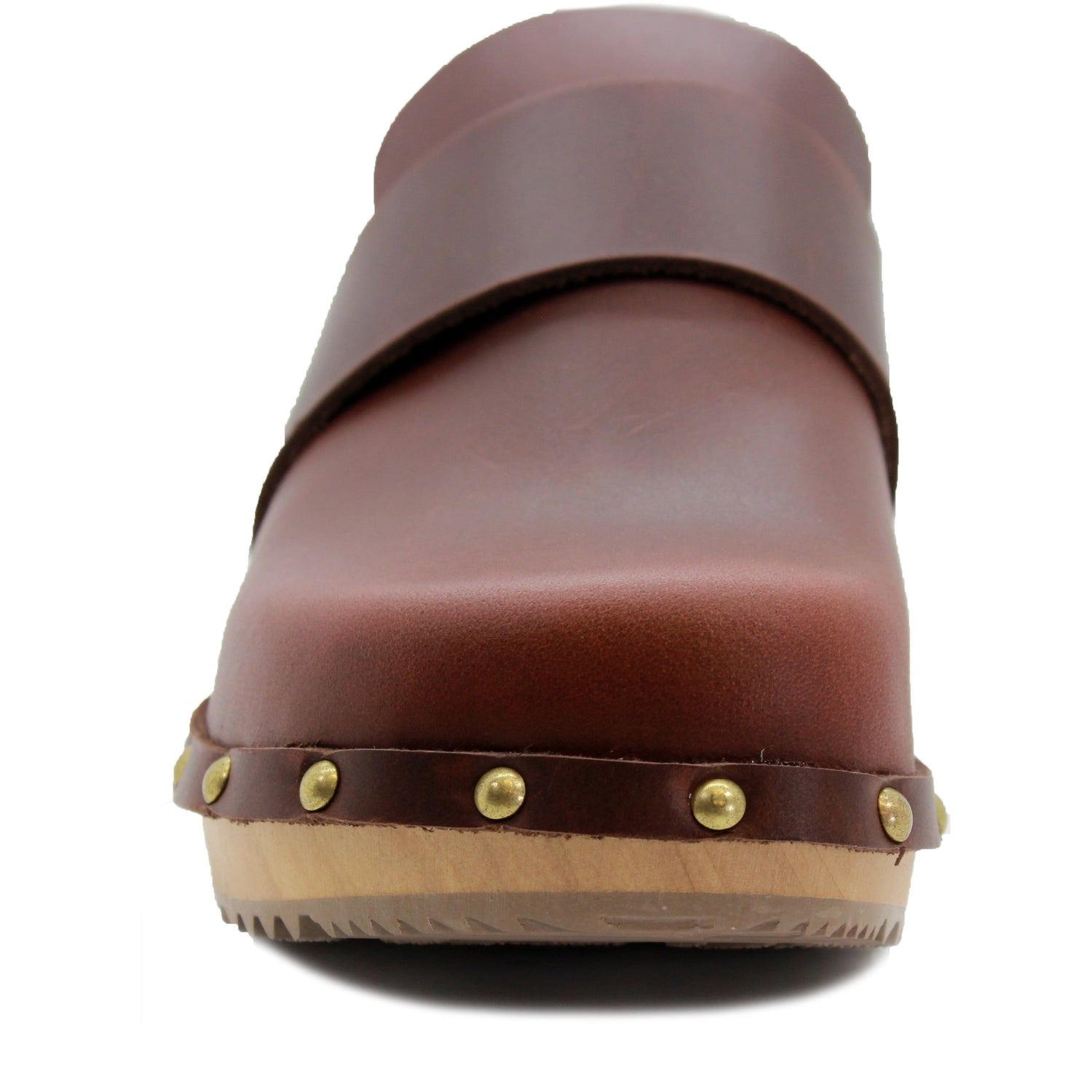 KLÄGN Helvi Wood Open Back Full Grain Leather Clogs w/light sole ...