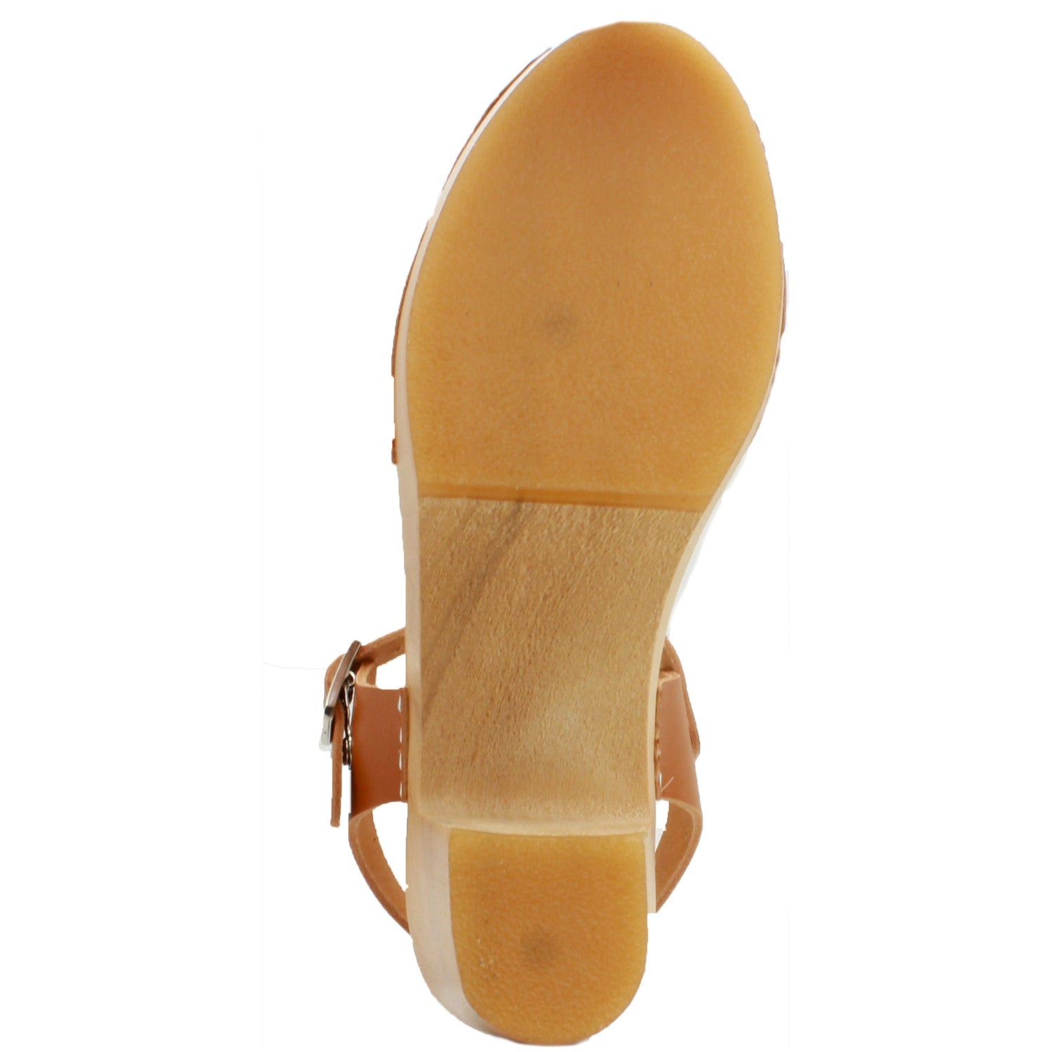 Duve Mid-heel Leather Peep Toe Wooden Clog Sandals – BJORK Swedish Comfort