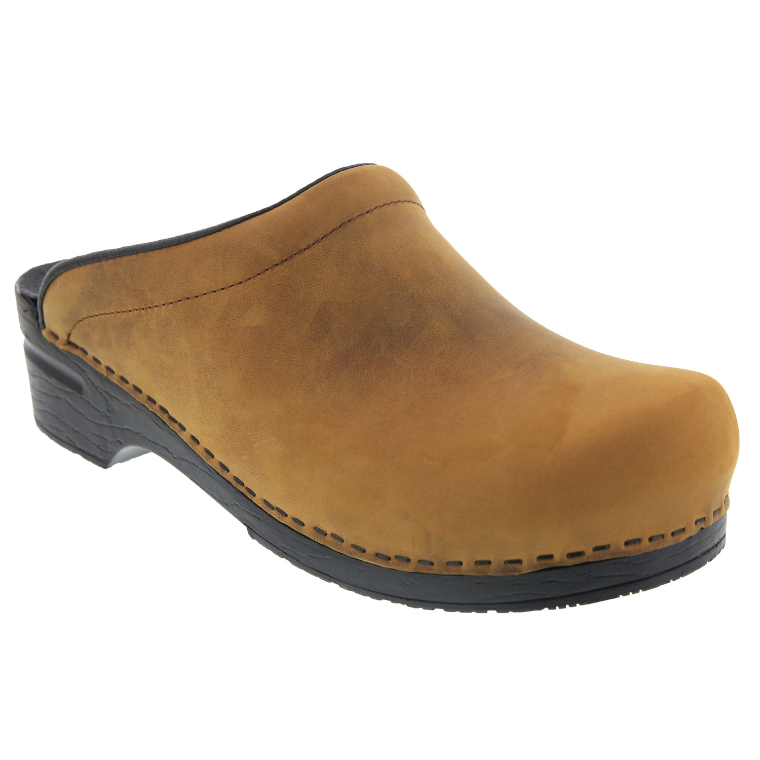 Men's SAM OPEN BACK Oiled Leather Clogs – BJORK Swedish Comfort