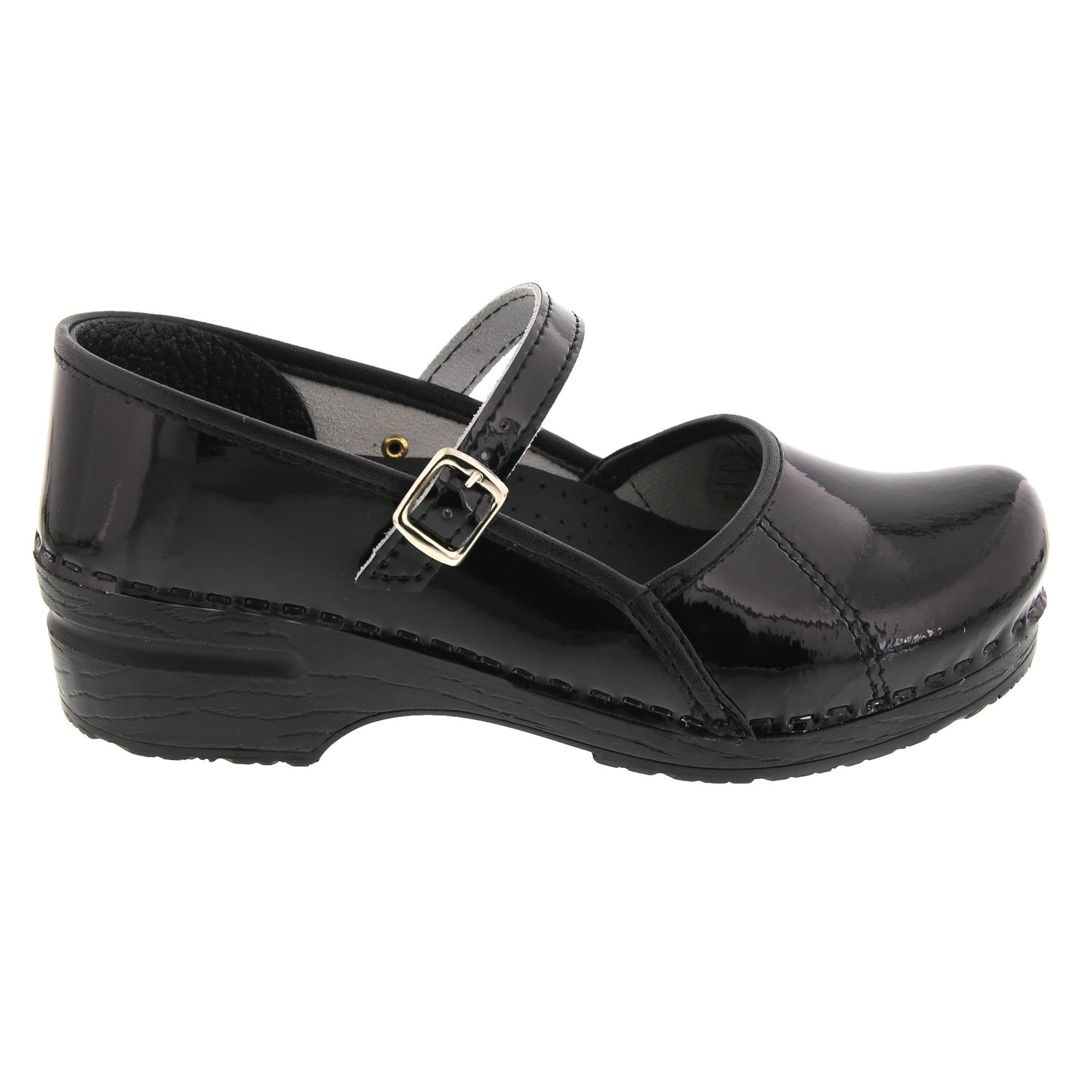 MARCELLA Mary Jane Black Patent Leather Clogs – BJORK Swedish Comfort