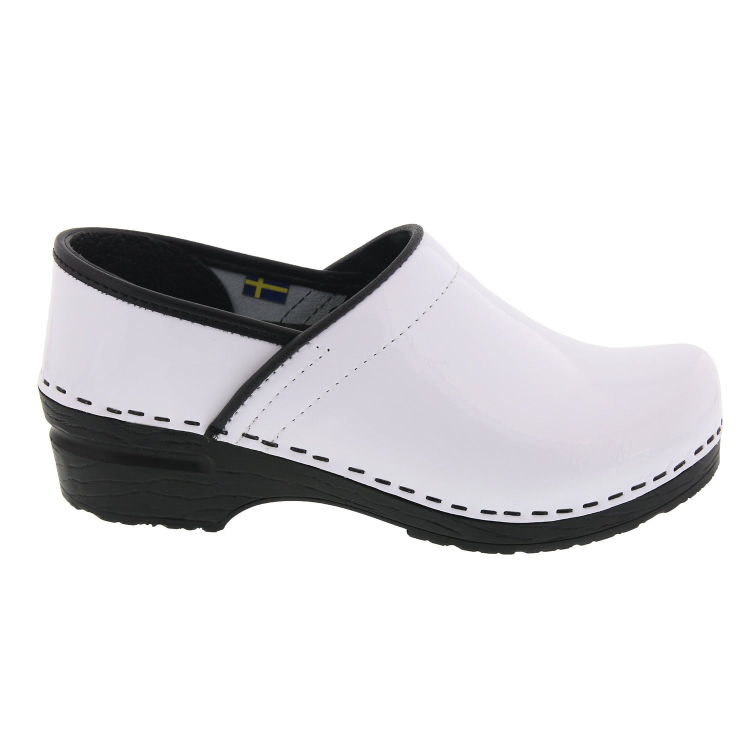 PROFESSIONAL ELSA White Patent Leather Clogs – BJORK Swedish Comfort
