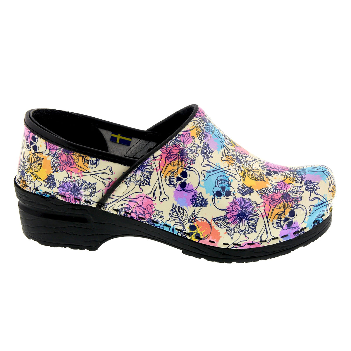 PROFESSIONAL Bonita Skull Leather Clogs – BJORK Swedish Comfort