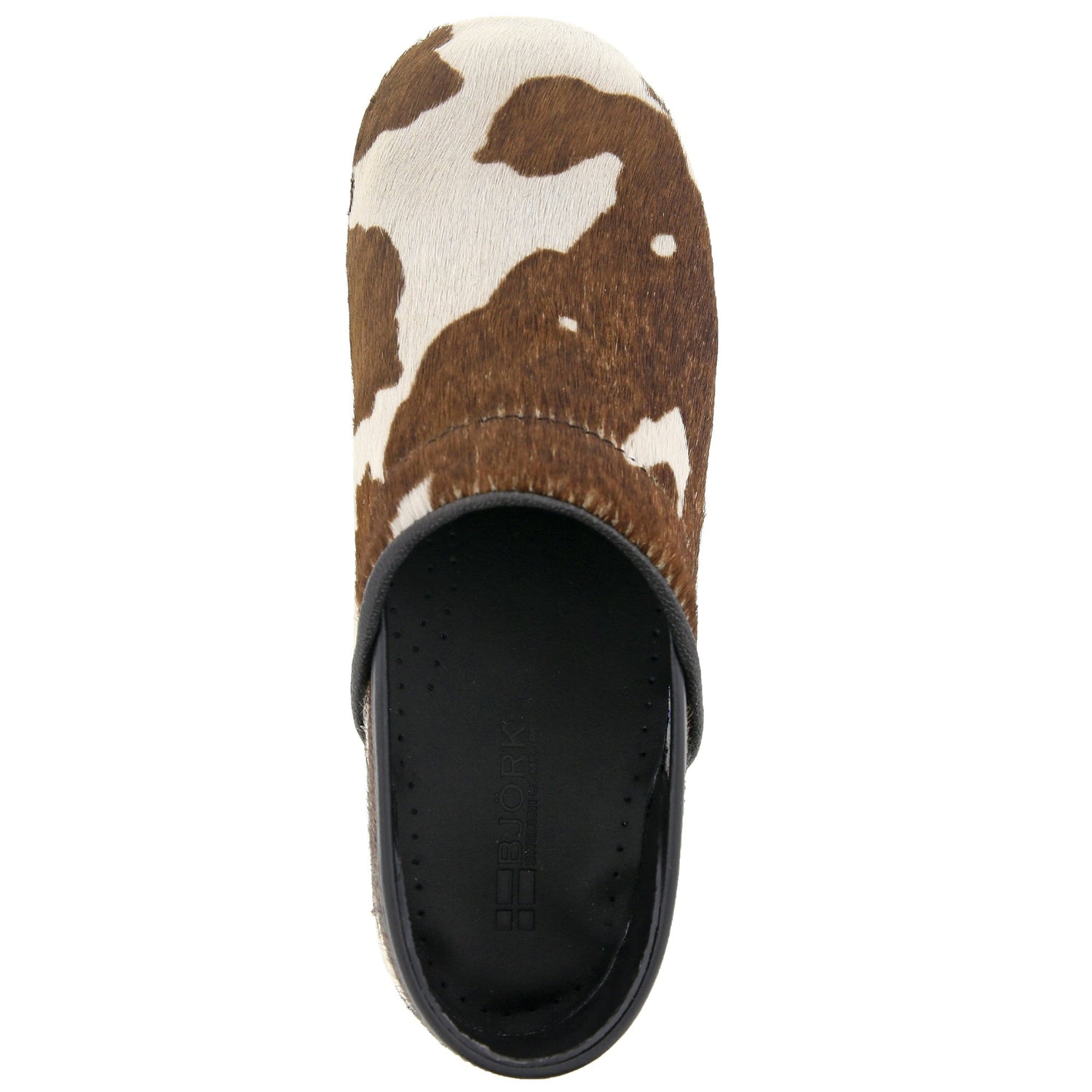 PROFESSIONAL Safari Collection Leather Clogs in Brown and White Cow ...
