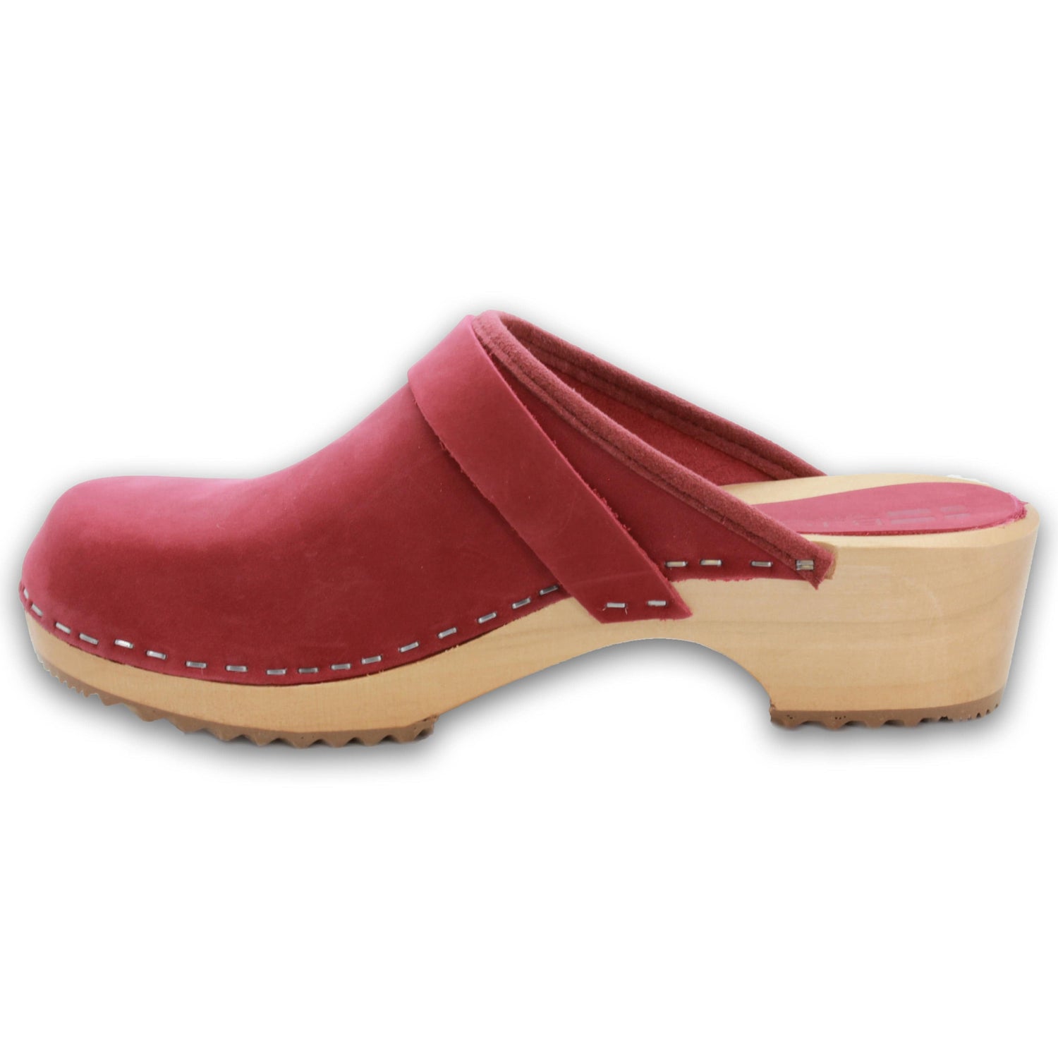 Maja Wood Open Back in Nubuck Leather – BJORK Swedish Comfort
