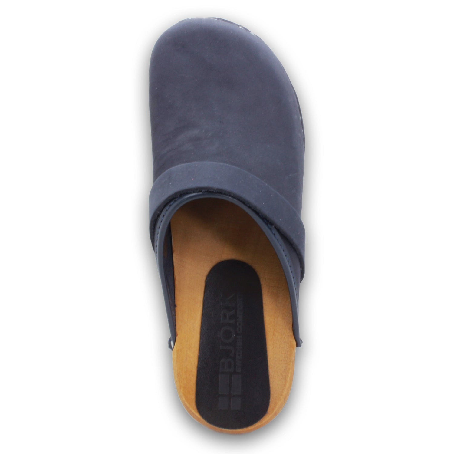 Maja Wood Open Back in Nubuck Leather – BJORK Swedish Comfort