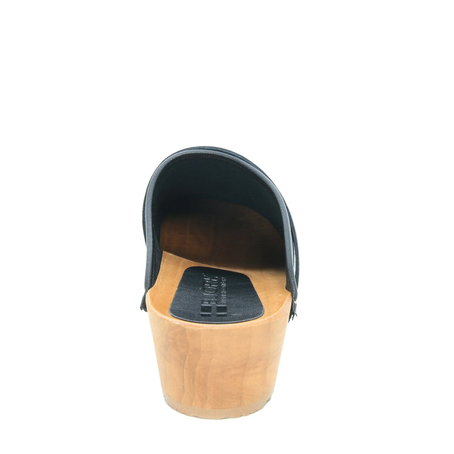 Maja Wood Open Back Metallic Leather Clogs – BJORK Swedish Comfort
